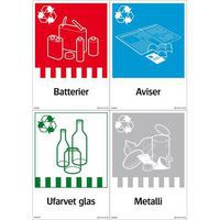 Skilt - Kildesortering - Systemtext - Witre.no