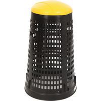 Papirkurv Ruff i rund og perforert plast - 110 L - Vepabins - Witre.no