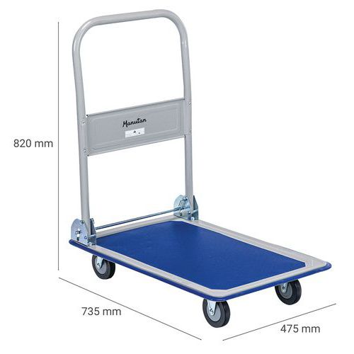 Smidig trillevogn med fellbar bøyle, 150-300 kg - Manutan Expert - Witre.no